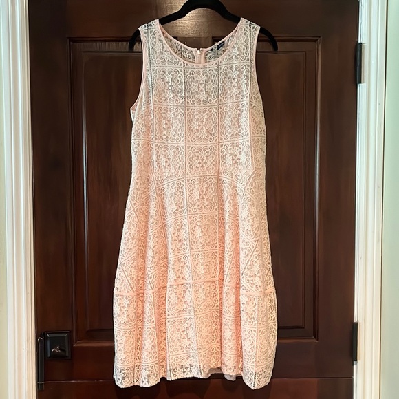 Tommy Hilfiger | Dresses | Tommy Hilfiger Pink Eyelet Dress With ...